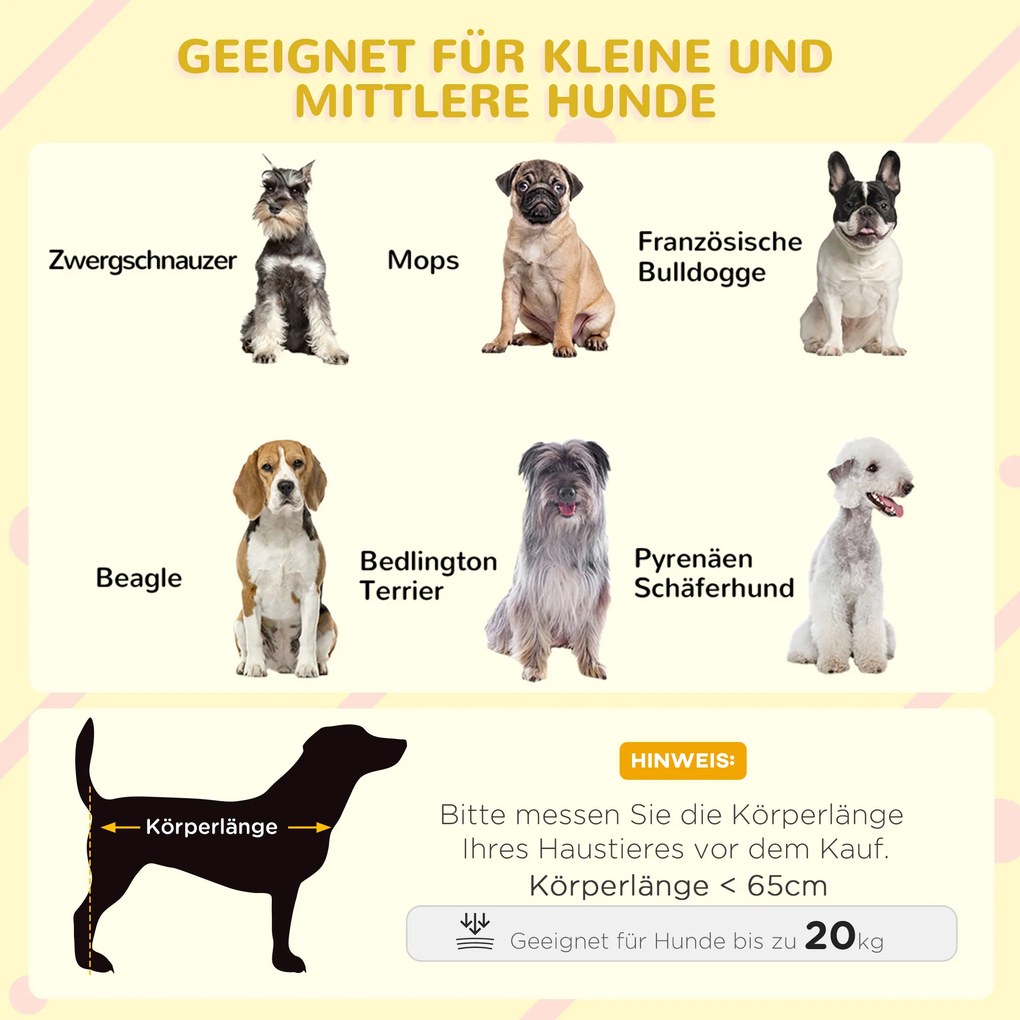 Psí bouda PawHut s balkonem a schody, vyvýšený domek s oknem pro střední a velké psy z jedlového dřeva