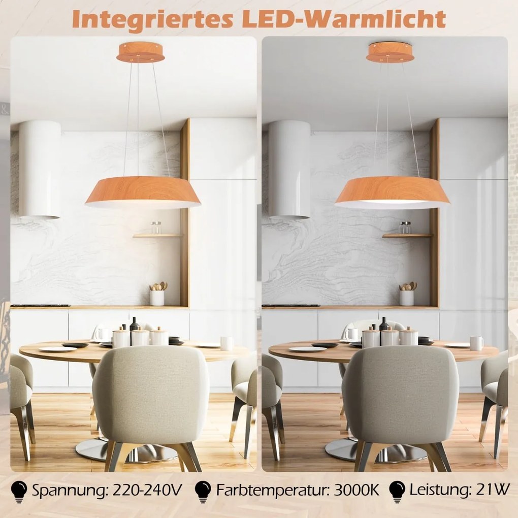 Costway 21 W stropní LED stropní světlo úsporné stropní svítidlo s přírodním