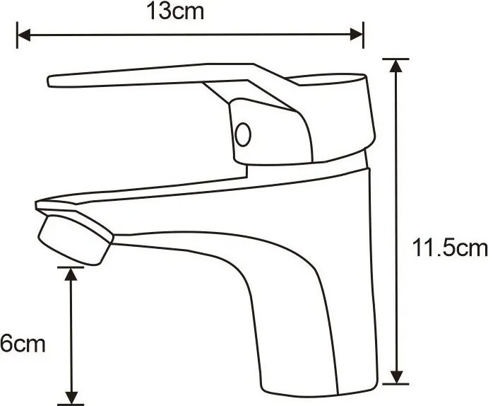 Mexen Caro umyvadlová baterie, černá, 746600-70