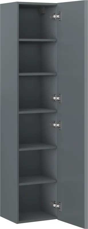 Mexen Rivel, koupelnový podstavec 35 cm, 1 dvířka, s drážkami, grafitová matná, 91A21-03016-1-BF66