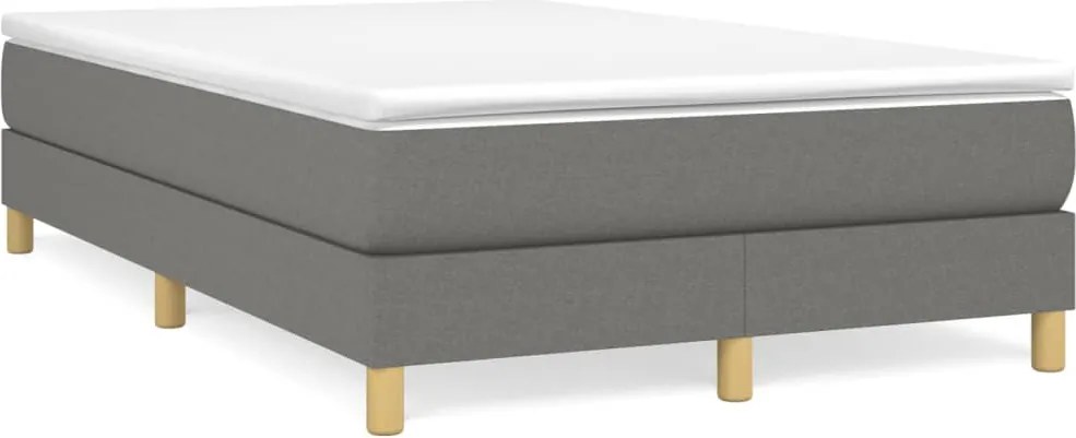 Box spring postel s matrací tmavě šedá 120x200 cm textil 3144160