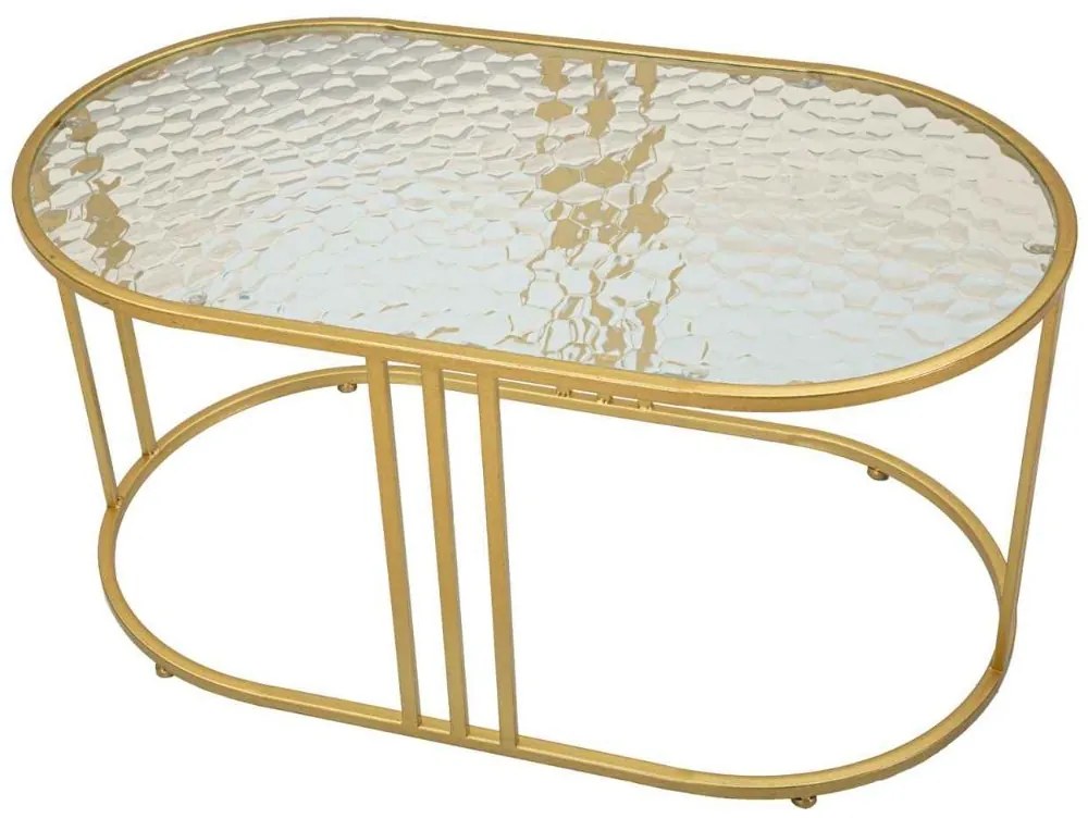Designový konferenční stolek Baroness 90 cm zlatý