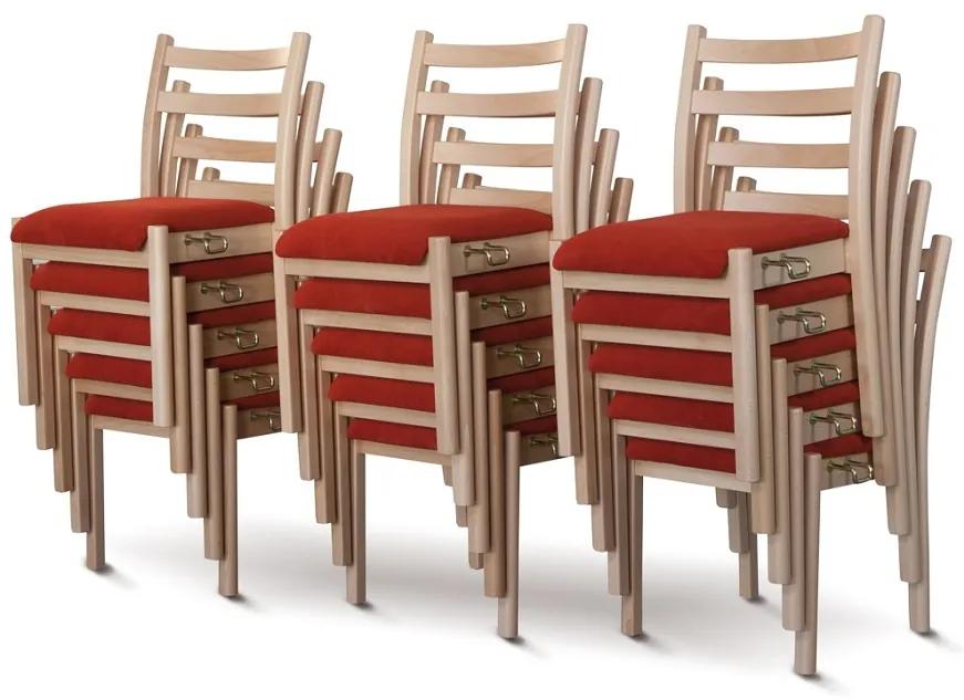 Stohovatelná židle NARVI pro veřejné prostory a pečovatelství, český výrobek