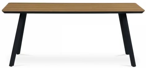 Jídelní stůl pro 4, 6, 8 osob 180x90x76 dub kovové nohy černý lak HT-533 OAK