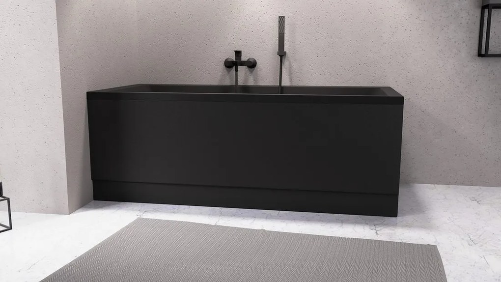 Polysan CLEO obdélníková vana 180 x 90 x 48 cm černá mat 13111.21