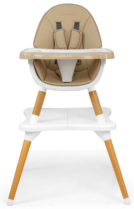 Jídelní židlička Milly Mally 2v1 Malmo beige
