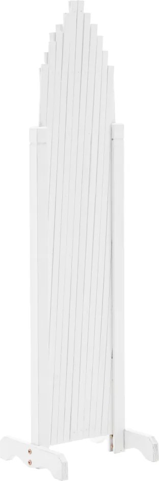 Mřížková zástěna, bílá/dřevo, 250 cm, KEJLY