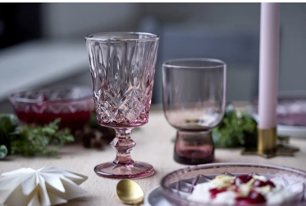 Lyngby Glas Sklenice na vodu Sorrento 30 cl (4 ks) Pink