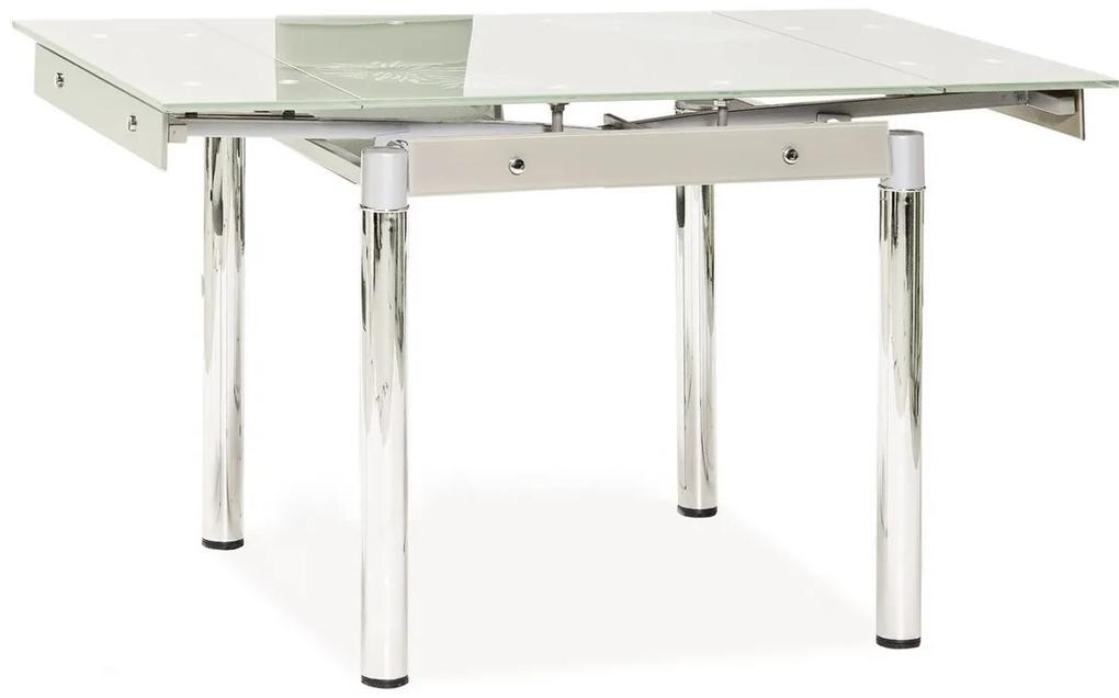 Rozkládací jídelní stůl GD-082 80+51x80 cm, bílý