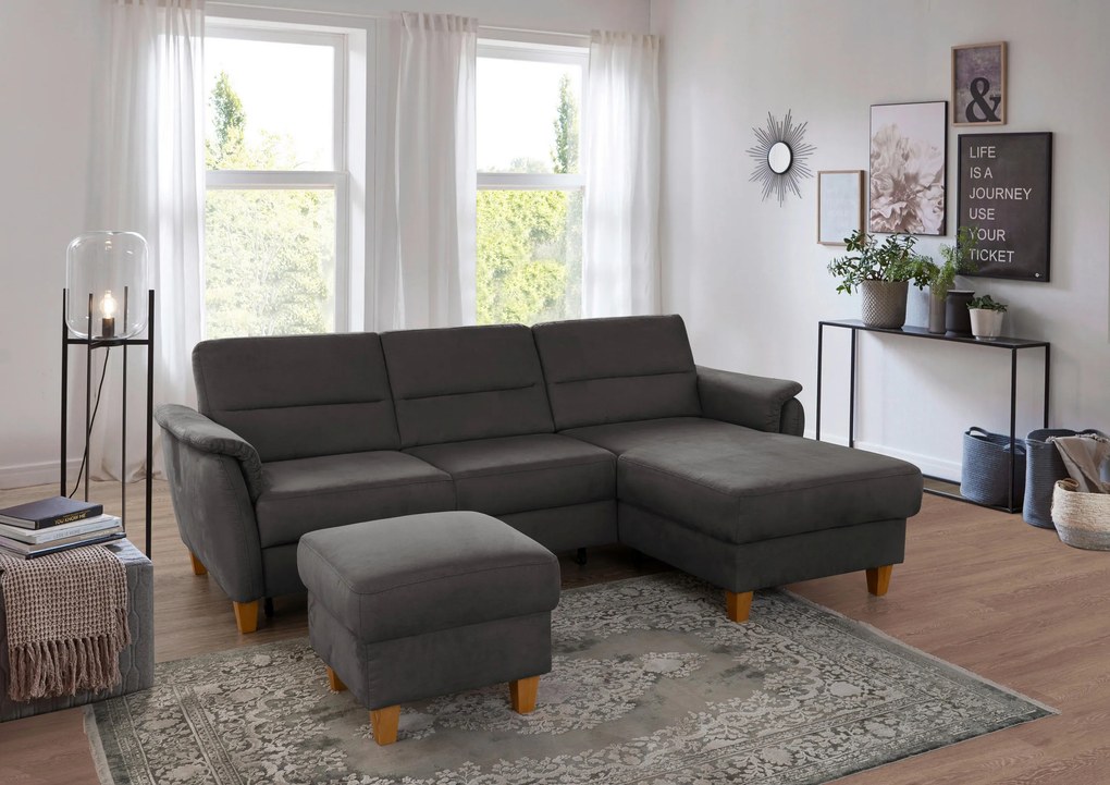 XXXLutz ROHOVÁ SEDAČKA, textil, šedá Sit & More - Sedací soupravy - 000144019708