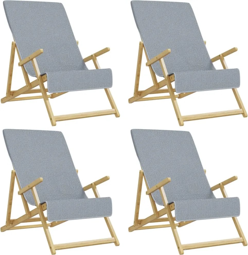Plážové osušky 4 ks šedé 60 x 135 cm textil 400 GSM 3157052