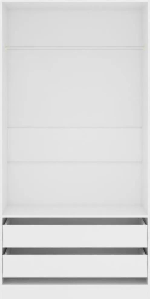 vidaXL Šatní skříň 100 x 50 x 200 cm dřevotříska [800603] Barva: šedá sonoma