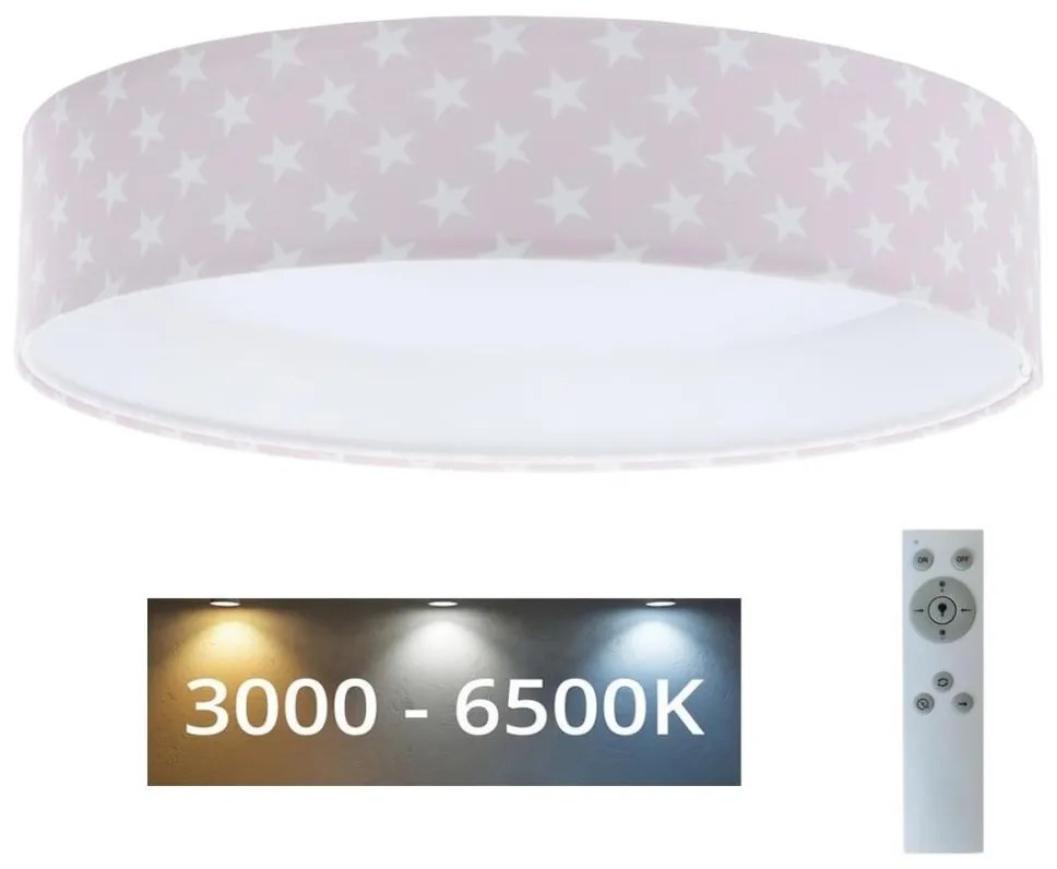 BPS Koncept LED Stmívatelné svítidlo GALAXY KIDS LED/24W/230V hvězdičky růžová/bílá + DO BS0557