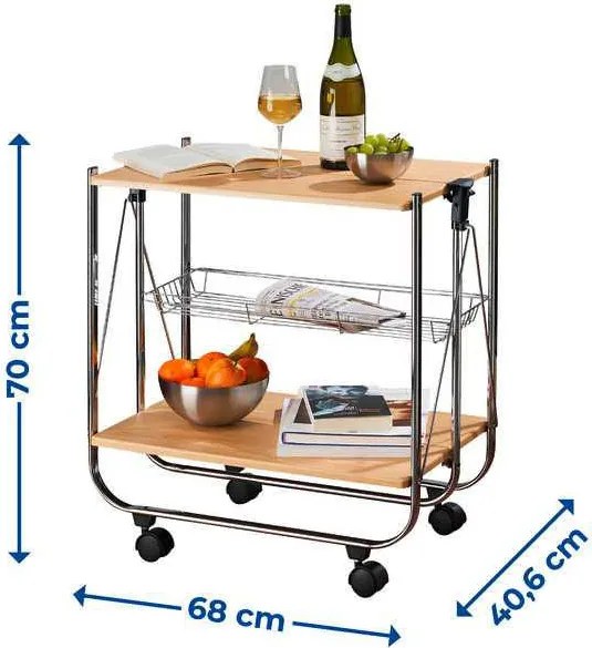 Kuchyňský vozík na kolečkách DELUXE DINETT, WENKO
