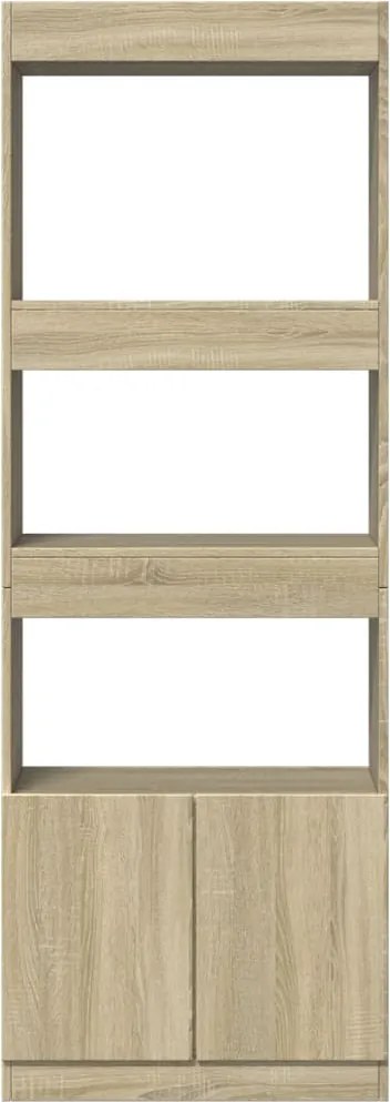 Skříň highboard dub sonoma 63 x 33 x 180 cm kompozitní dřevo 3309602
