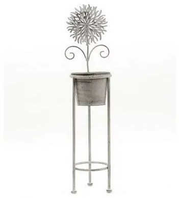Květináč s patinou na stojánku "kytka" - Ego dekor