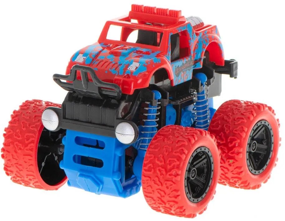 Auto kik terénní auto monster truck 1:36 červenomodré