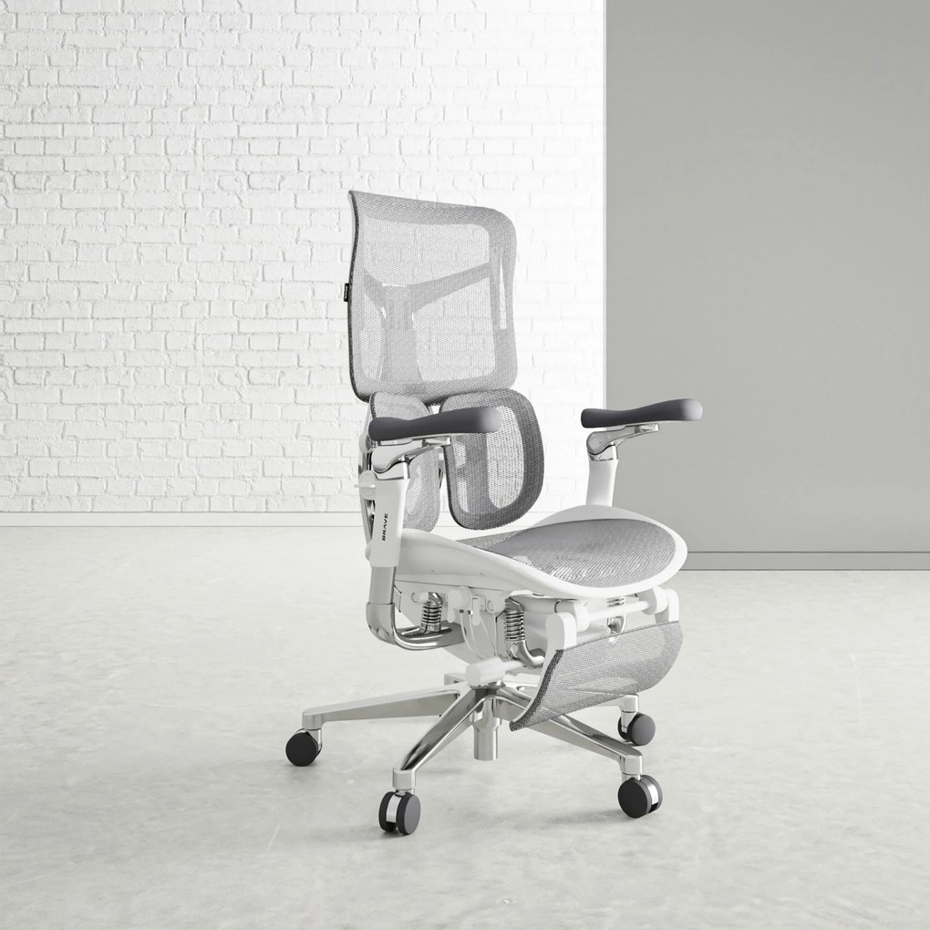 Ergonomická židle s podnožkou šedá Premium Normal Size: Diablo V-Kinetic