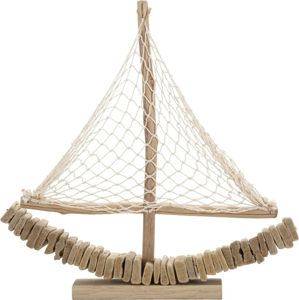 Dřevěná dekorace Boath 45 cm hnědá