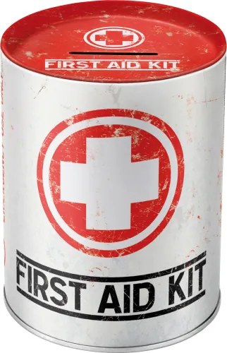 Nostalgic Art Plechová kasička - First Aid 1l