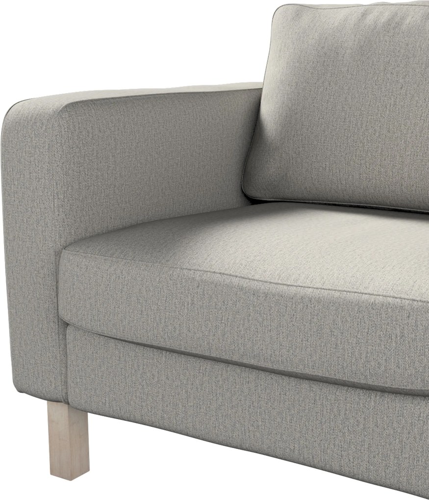 Potah na křeslo IKEA Karlstad, krátký barva šedá látka pletený vzor