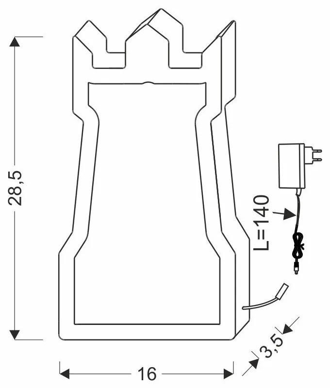 Růžová dětská lampička Tower – Candellux Lighting