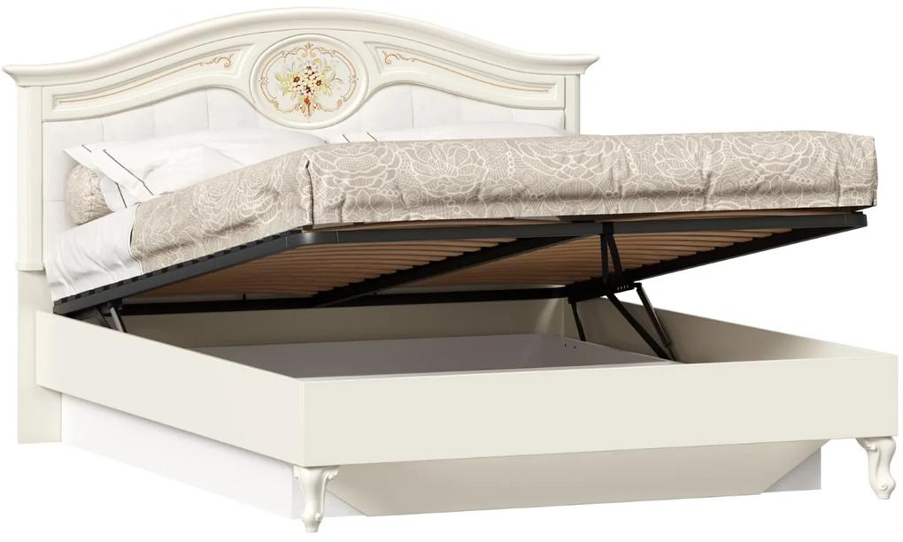 Manželská postel s úložným prostorem Valentina 160x200cm - alabastr