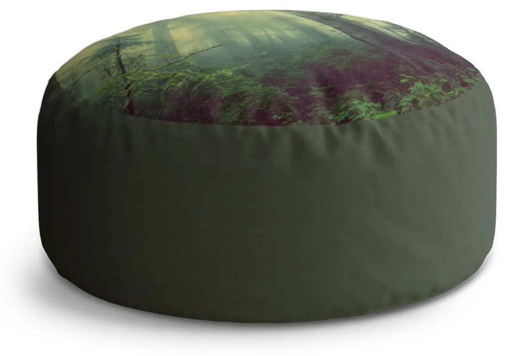 Sablio Taburet Circle Temný les: 38x48 cm