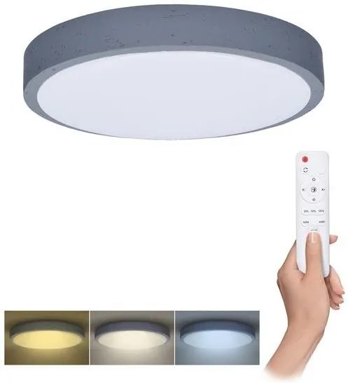 Stropní světlo solight led osvětlení s dálkovým ovladačem grey, 38cm