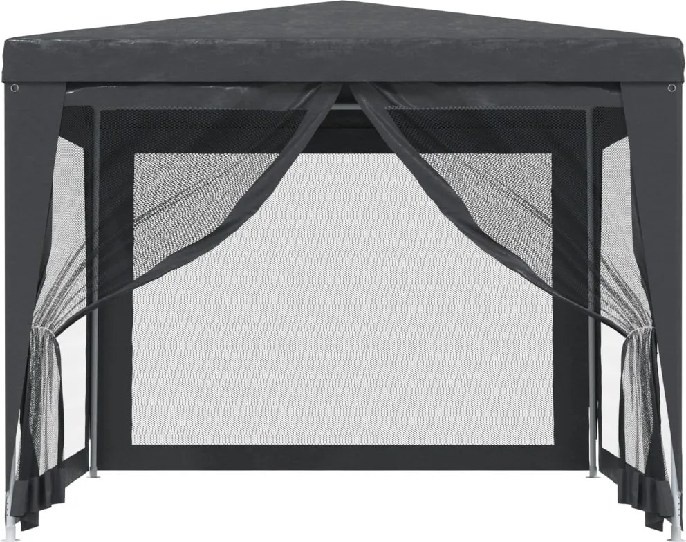 Party stan se 4 síťovanými bočnicemi antracitový 3 x 3 m HDPE 319229