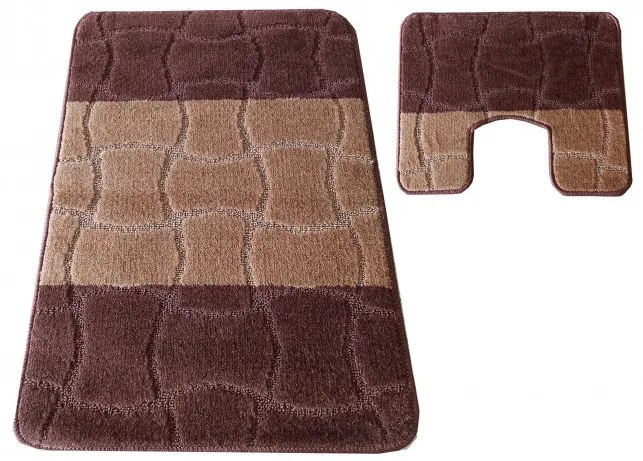 Sada koupelnových koberečků Montana Sariyer XL Brown