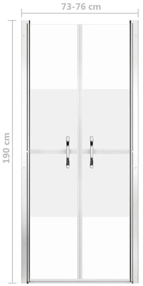 vidaXL Marketos Sprchové dveře polomatné ESG 76 x 190 cm