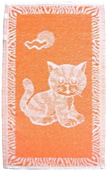 Brotex Dětský ručník Kotě oranžové 50x30 cm