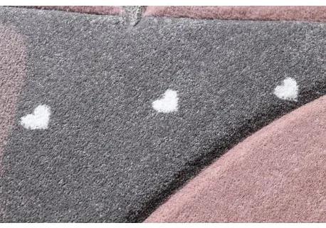 koberec PETIT PLAMEŇÁCI, SRDCE, šedý velikost 200x290 cm | krásné koberce cz