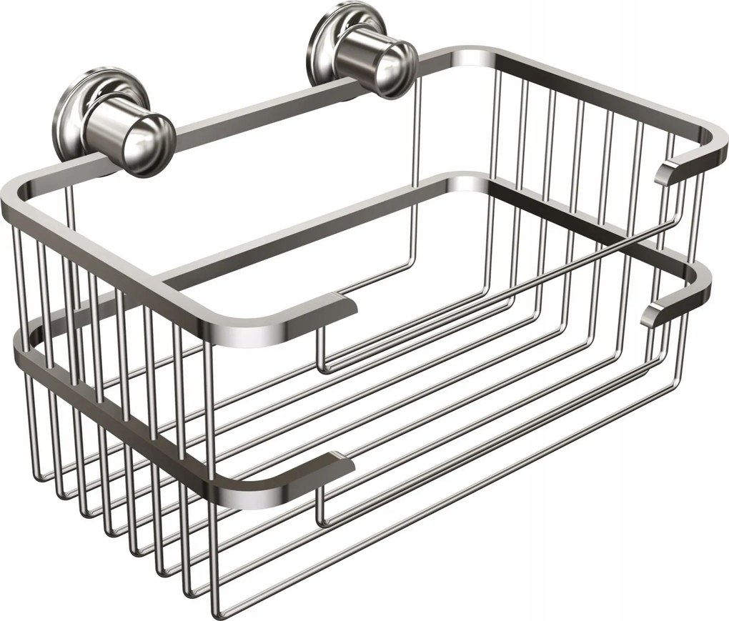Koupelnový košík závěsná polička pod sprchu, chrom