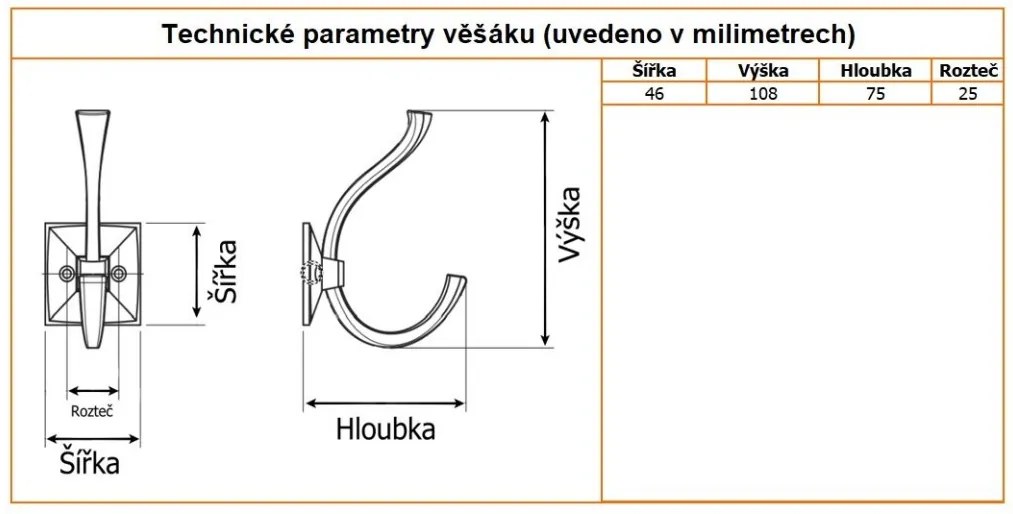 In-Design Nábytkový věšák Mady starostříbro