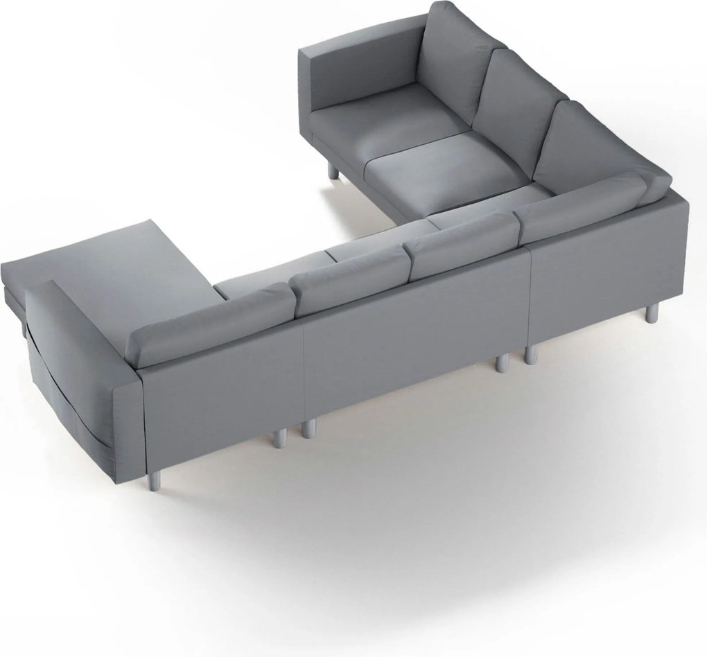 Potah na pohovku IKEA Norsborg rohová, 5-místná se šezlongem barva šedá