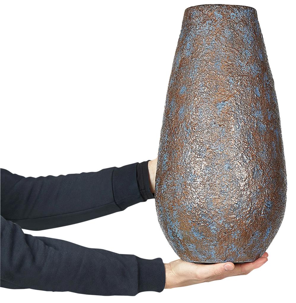 Keramika Dekorativní váza 49 Hnědá Šedá BRIVAS Beliani