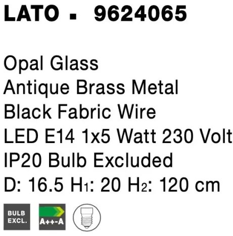Retro lustr Lato 16 zlaté