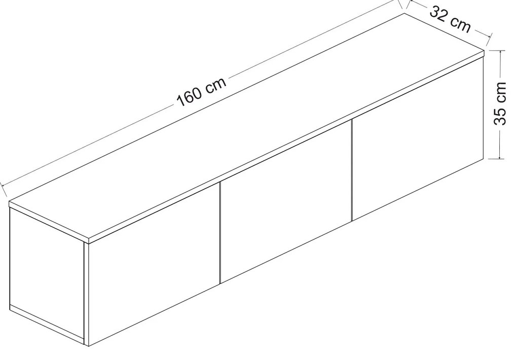 Kalune design TV stolek NEON bílý
