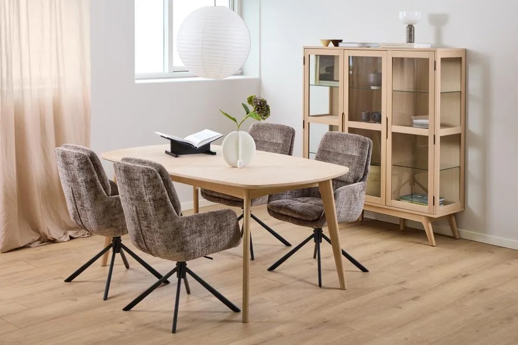 ACTONA GROUP Jídelní židle EDGAR s područkami hnědá 0000111372