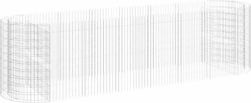 Gabionový vyvýšený záhon pozinkované železo 400 x 100 x 100 cm 152047