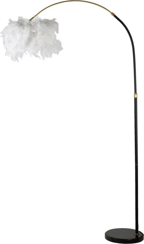 Stojací lampa Plure 180 cm bílá/černá