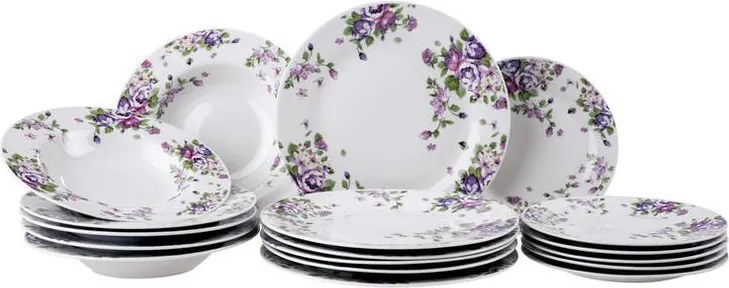 Porcelánová sada talířů BEAUTY 18 ks