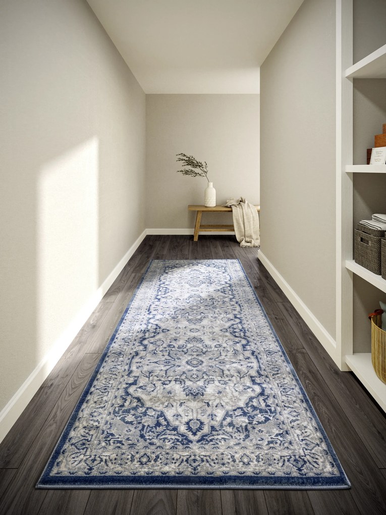 Villeroy & Boch, Běhoun Villeroy & Boch 106122 Cream, Blue, 80x240, modrá, ložnice