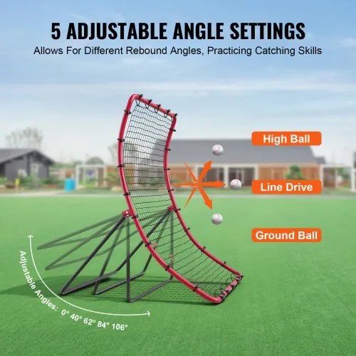 Baseballová a softballová odrazová síť 1,22 × 1,68 m PitchBack All Angle Fielding