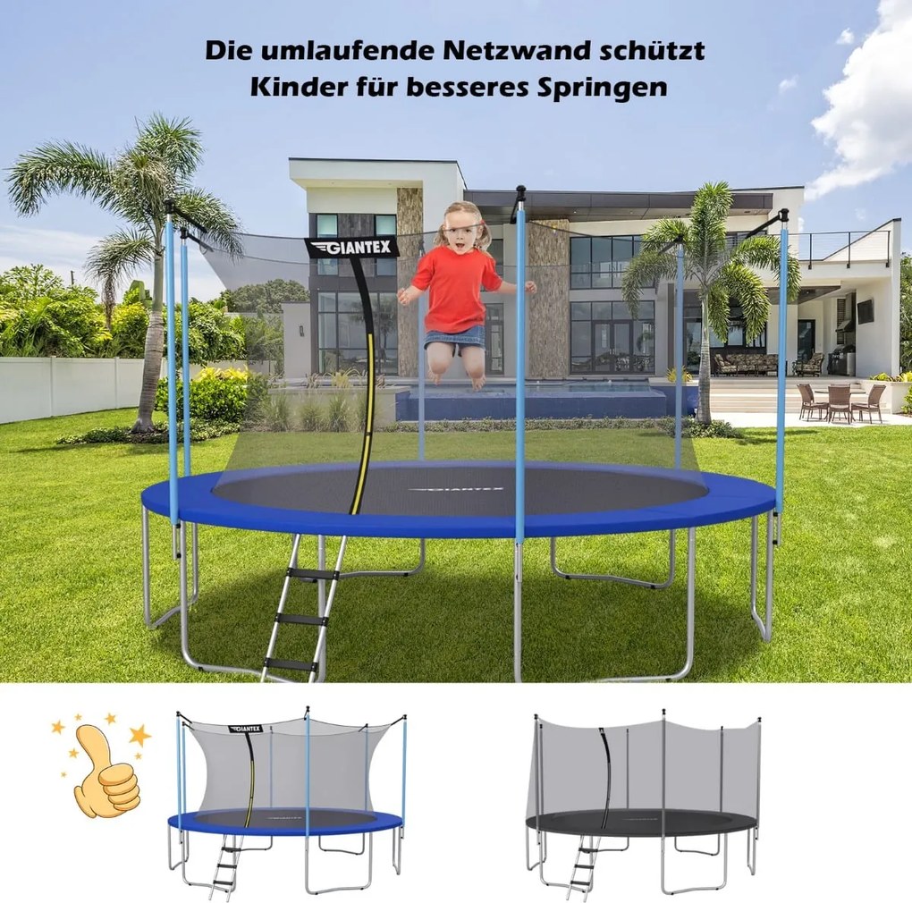 Costway Trampolínová ochranná síť Ø366 cm pro zahradní trampolíny uvnitř