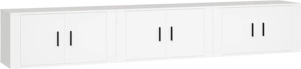 Nástěnné TV skříňky 3 ks bílé 80 x 34,5 x 40 cm 3188358