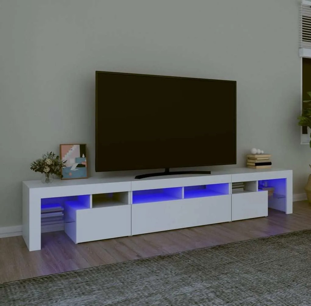 vidaXL TV skříňka s LED osvětlením 230x36,5x40 cm [3152789] Barva: Černá