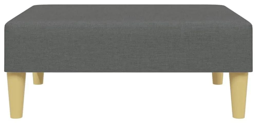 Petromila 2místná rozkládací pohovka polštáře podnožka tmavě šedá textil